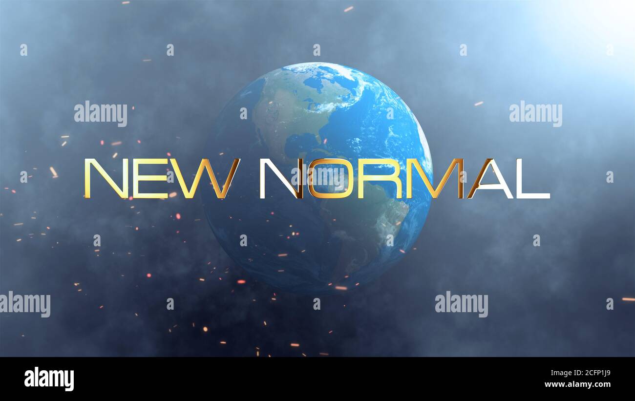New Normal abstract background concept. 3D rendering illustration ...