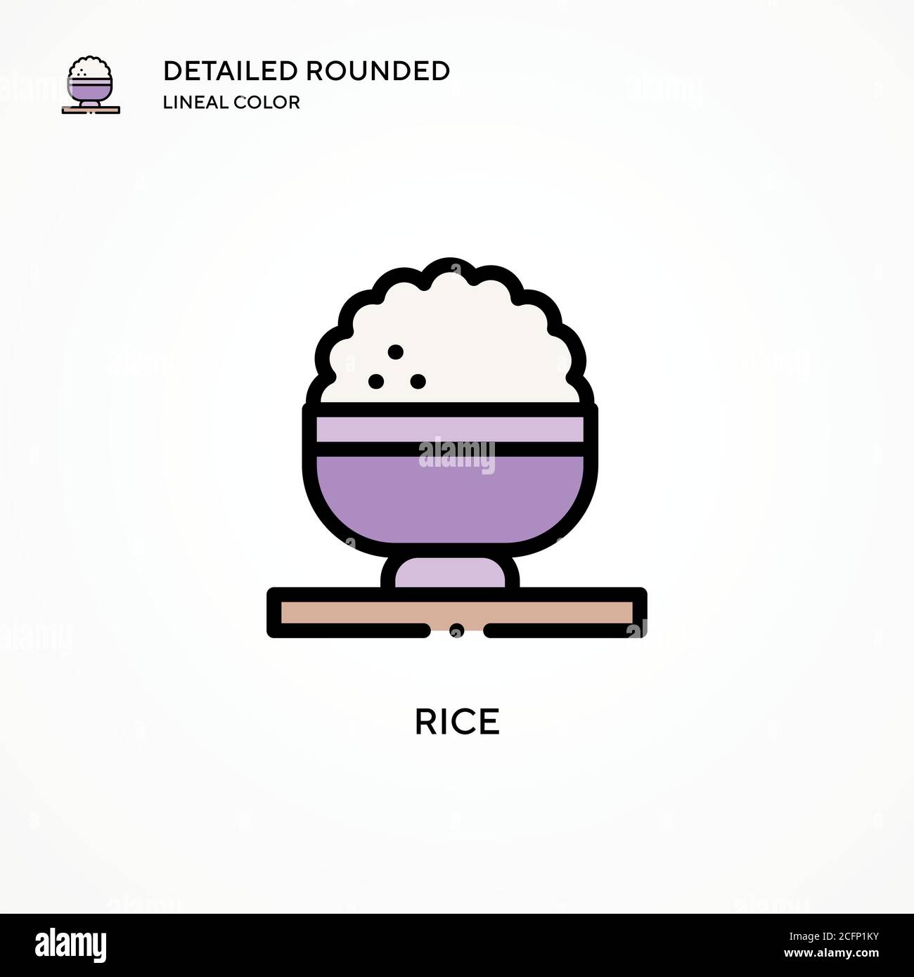 Rice vector icon. Modern vector illustration concepts. Easy to edit and ...
