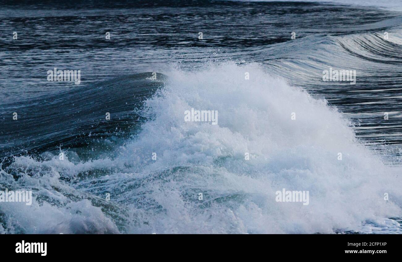 ocean waves at dusk in southern Tasmania Stock Photo - Alamy