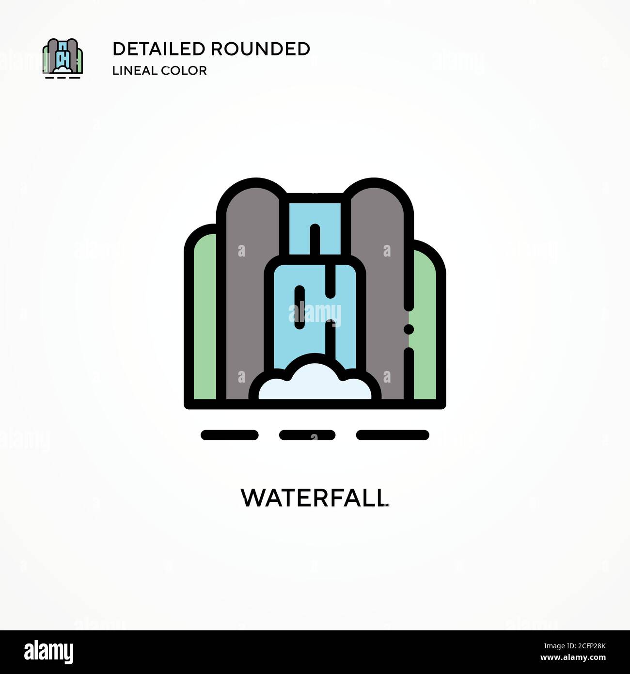 Waterfall vector icon. Modern vector illustration concepts. Easy to ...