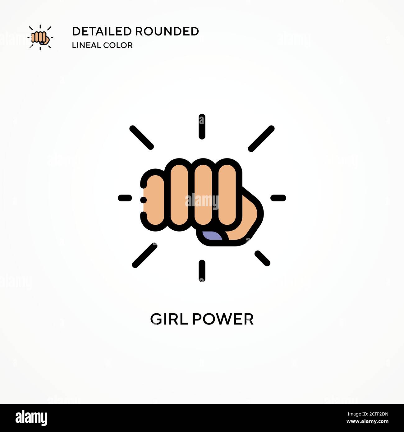 Girl power vector icon. Modern vector illustration concepts. Easy to ...