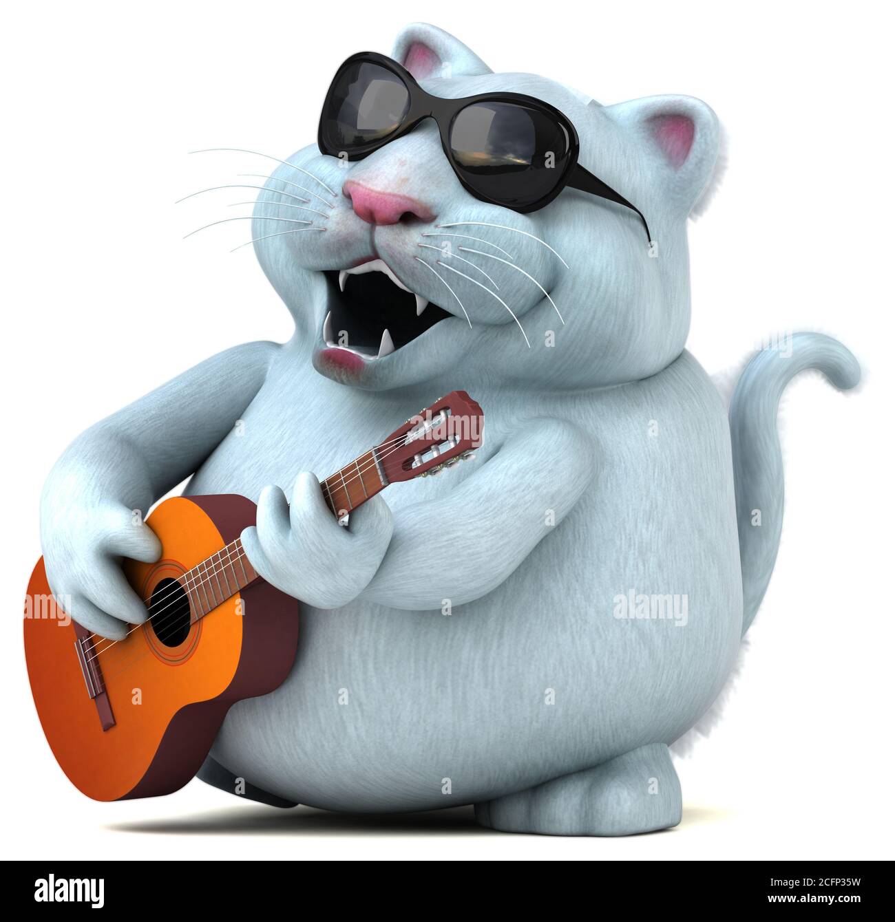 Fun cat - 3D Illustration Stock Photo - Alamy