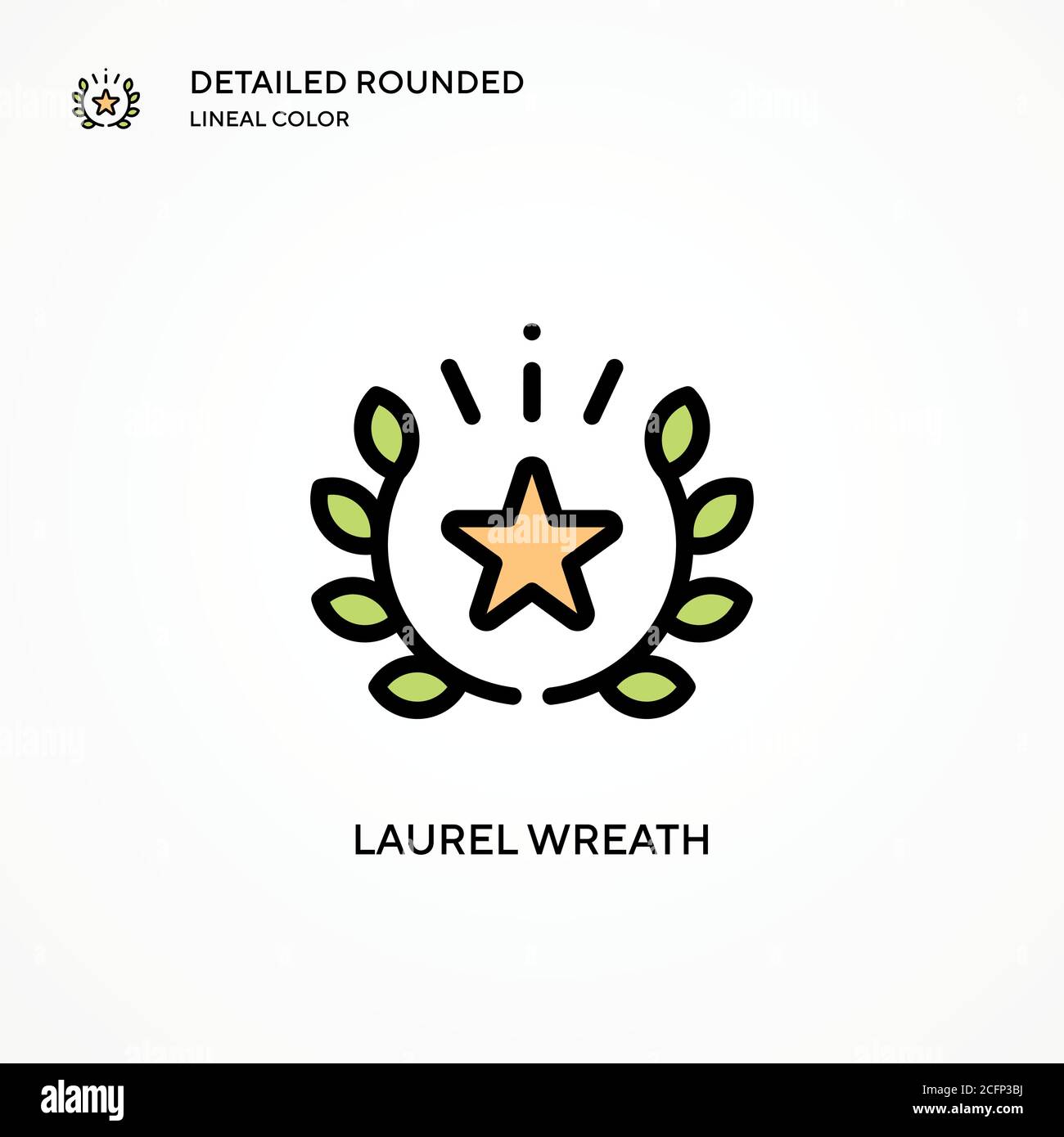 Laurel wreath vector icon. Modern vector illustration concepts. Easy to ...