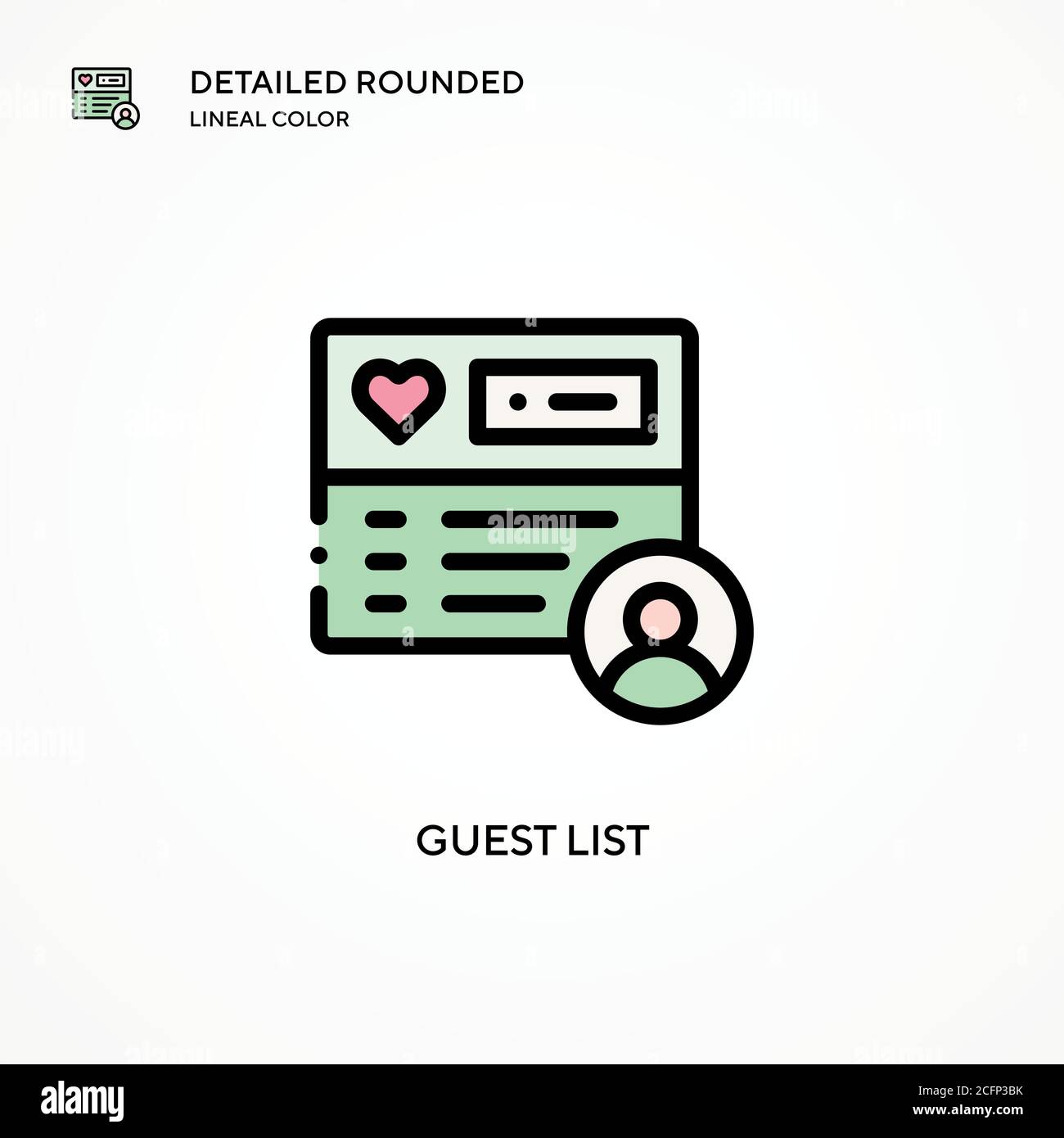 Guest list vector icon. Modern vector illustration concepts. Easy to ...