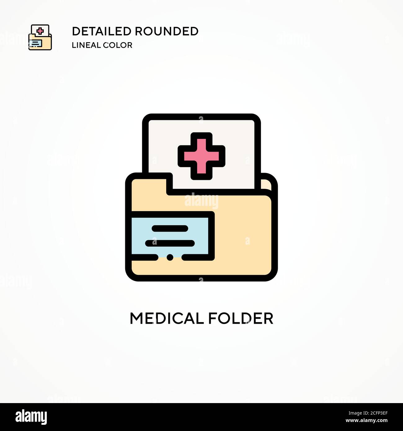 Medical folder vector icon. Modern vector illustration concepts. Easy ...