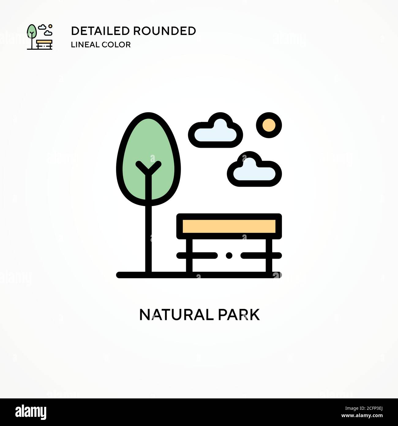 Natural park vector icon. Modern vector illustration concepts. Easy to ...