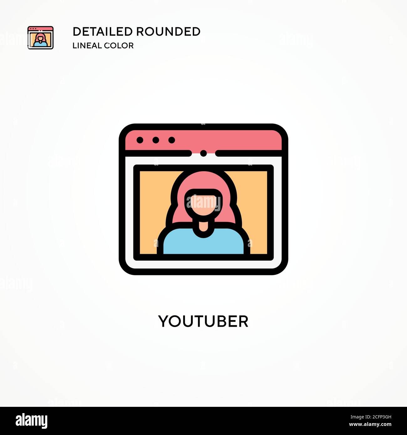 Youtuber vector icon. Modern vector illustration concepts. Easy to edit ...
