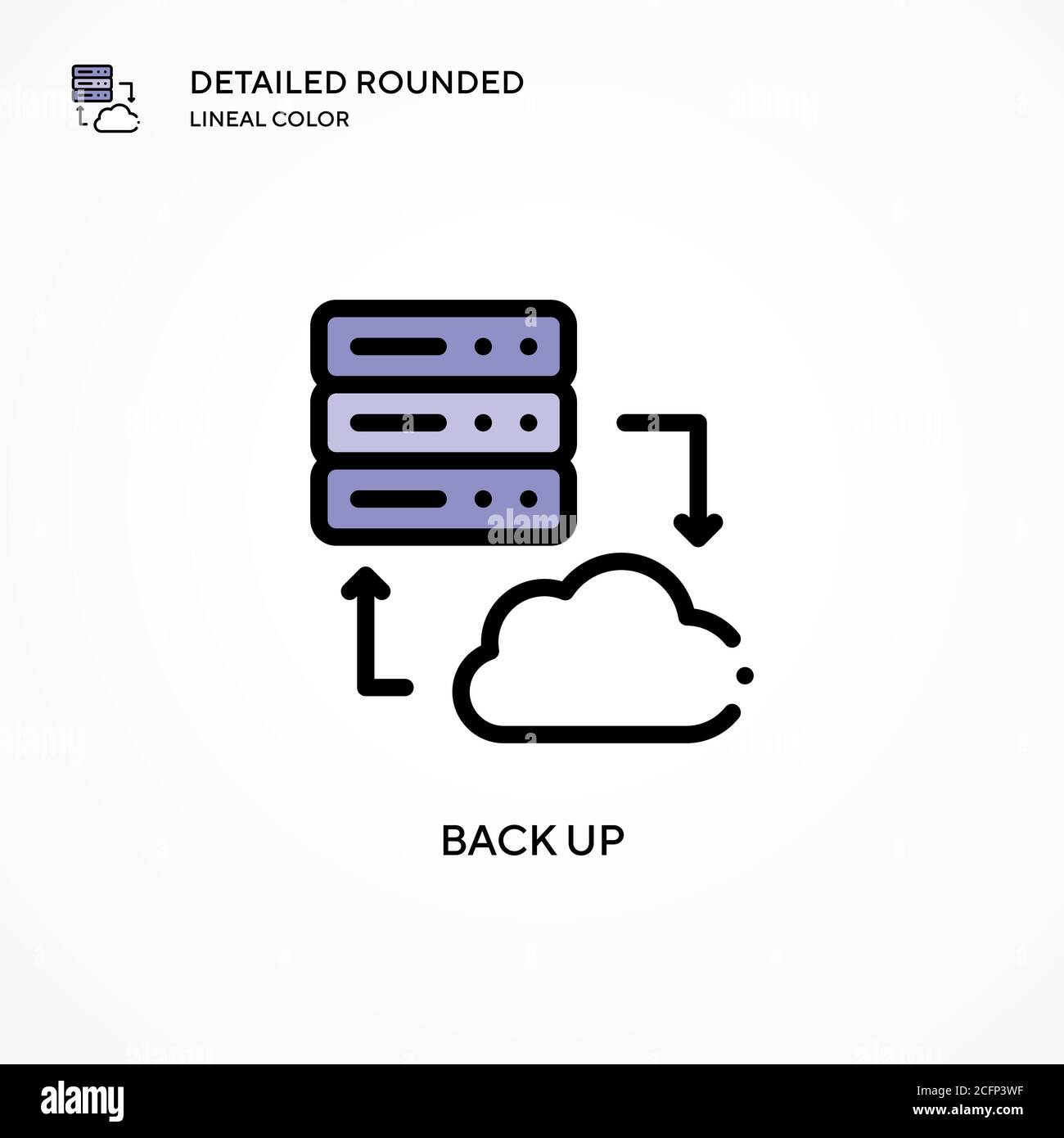 Back up vector icon. Modern vector illustration concepts. Easy to edit ...