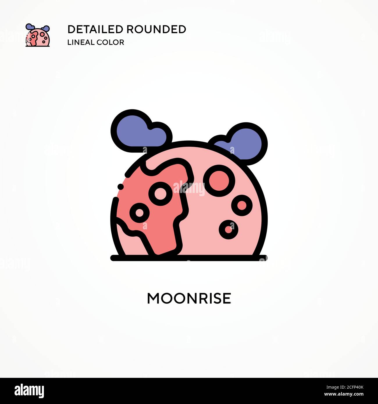 Moonrise view Cut Out Stock Images & Pictures - Alamy