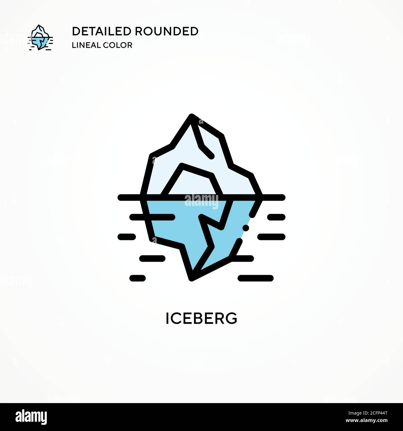 Iceberg vector icon. Modern vector illustration concepts. Easy to edit ...