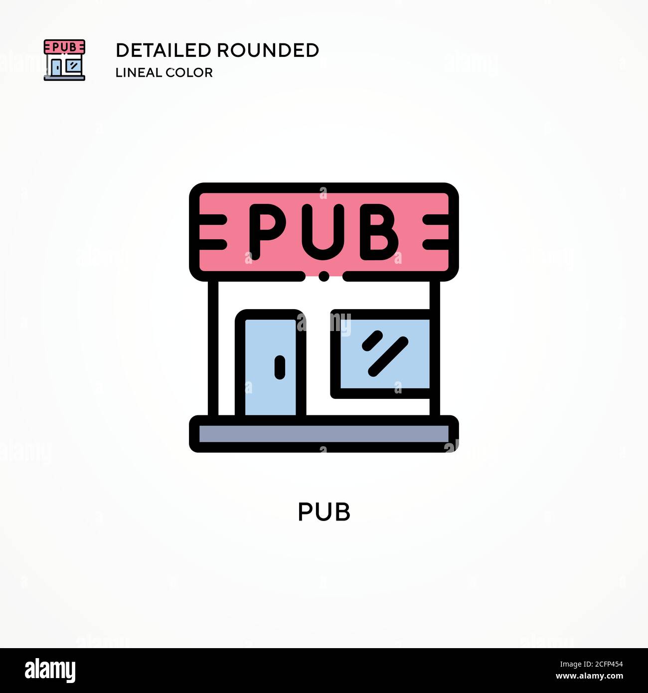 Pub vector icon. Modern vector illustration concepts. Easy to edit and ...