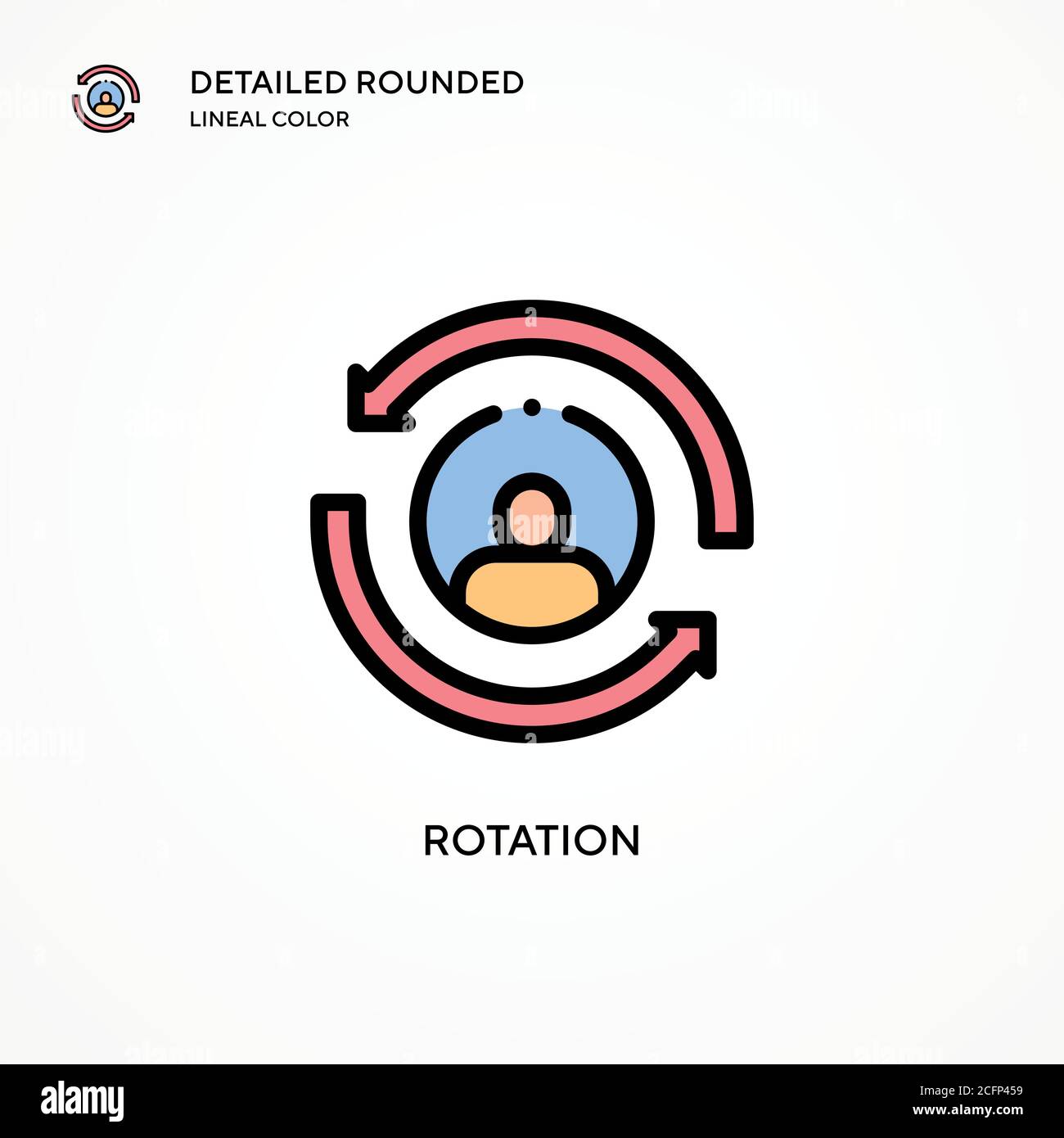 Rotation vector icon. Modern vector illustration concepts. Easy to edit ...