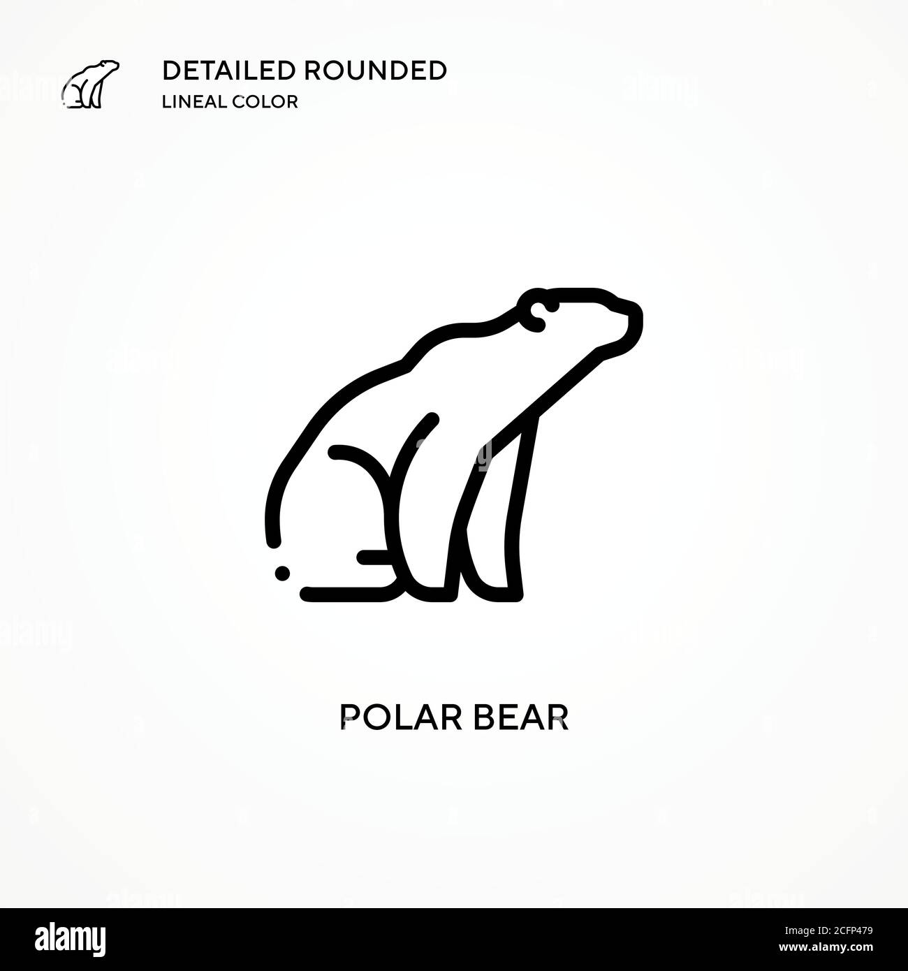 Polar bear vector icon. Modern vector illustration concepts. Easy to ...