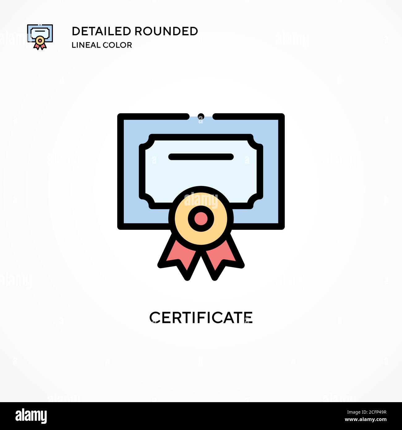Certificate vector icon. Modern vector illustration concepts. Easy to ...