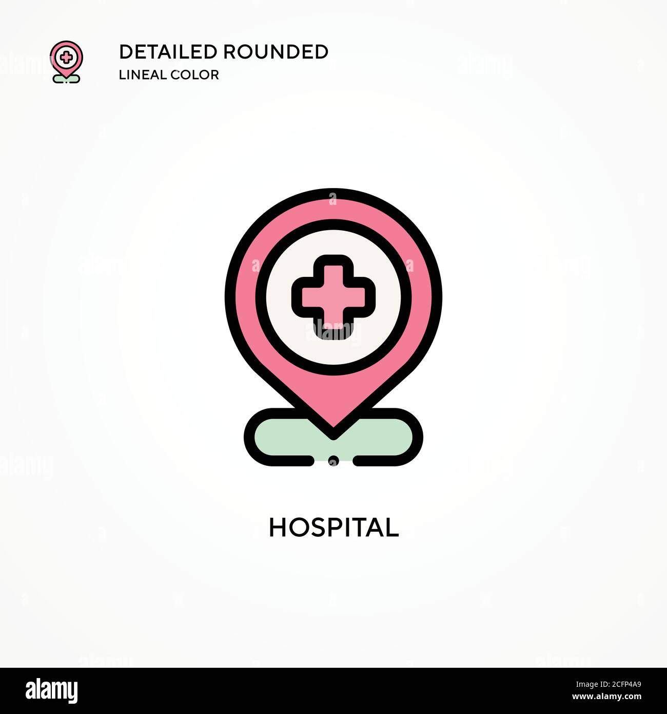 Hospital vector icon. Modern vector illustration concepts. Easy to edit ...