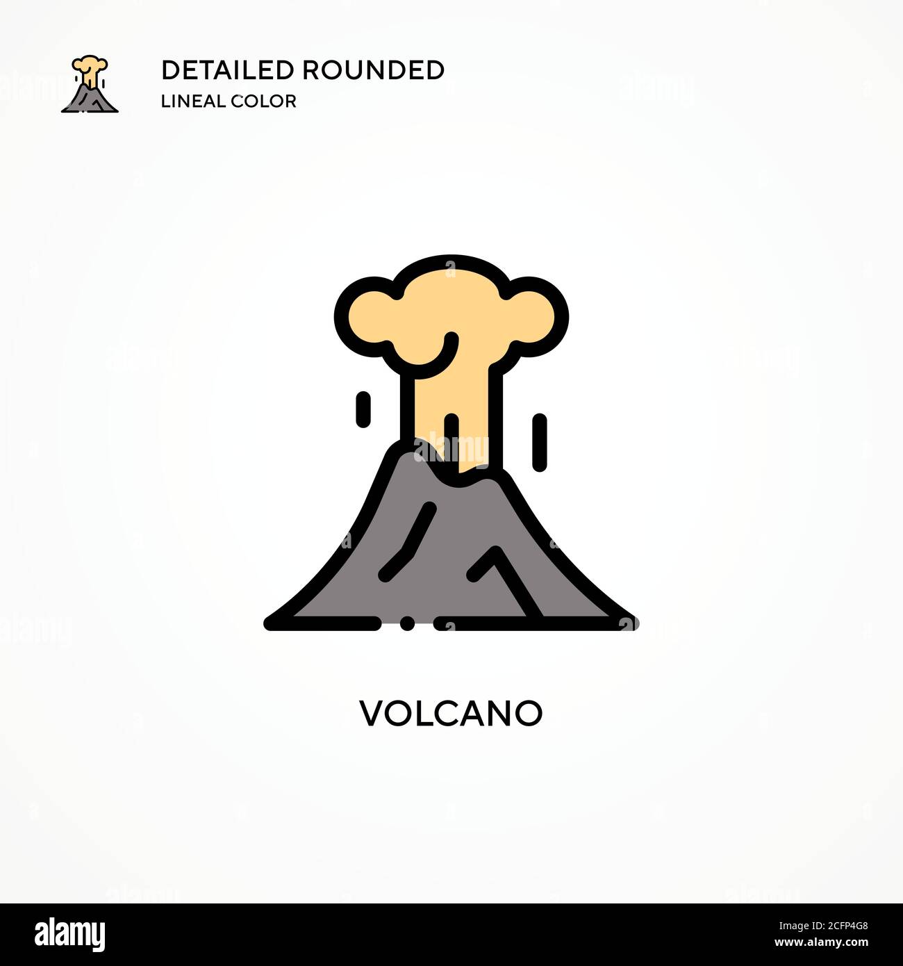 Volcano vector icon. Modern vector illustration concepts. Easy to edit ...