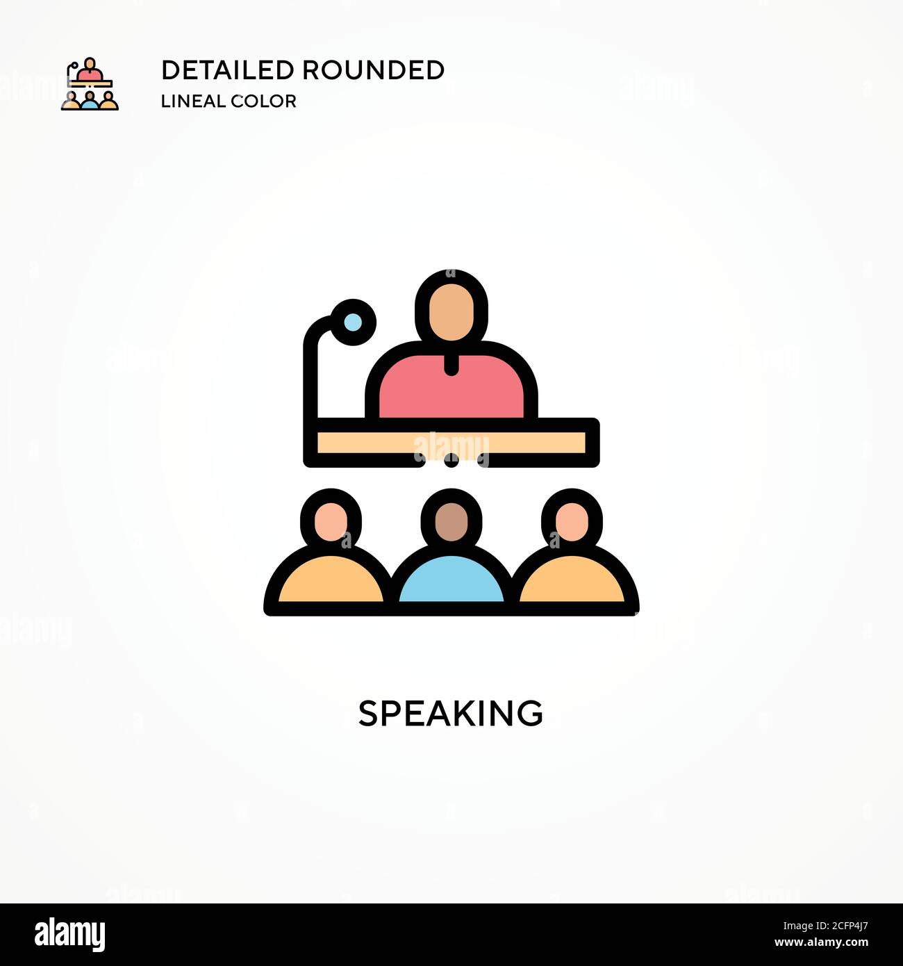 Adult speaking sign to camera Stock Vector Images - Alamy