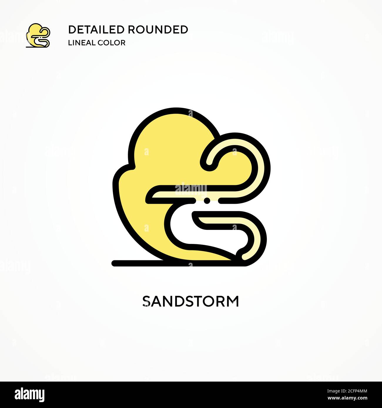 Sandstorm vector icon. Modern vector illustration concepts. Easy to ...