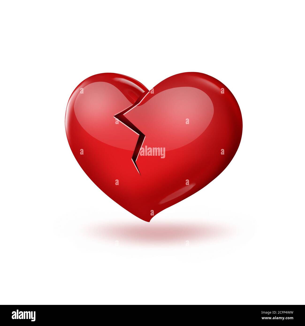 Broken red heart hi-res stock photography and images - Alamy