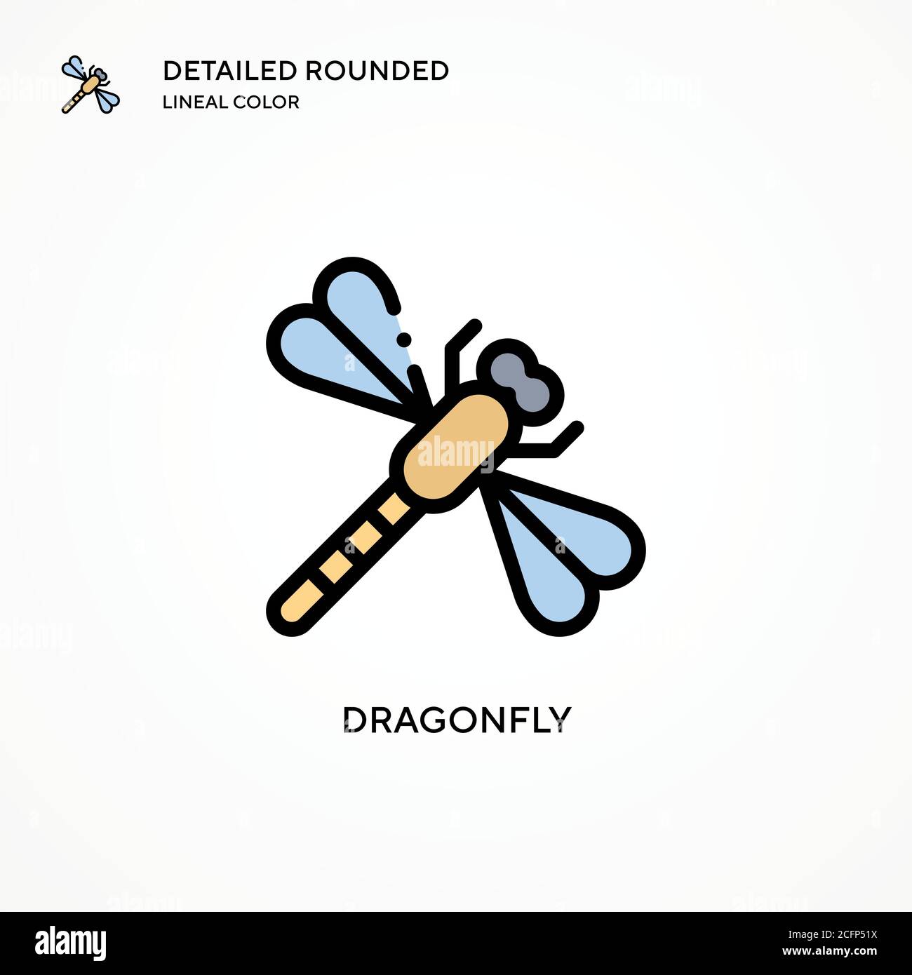 Dragonfly vector icon. Modern vector illustration concepts. Easy to ...