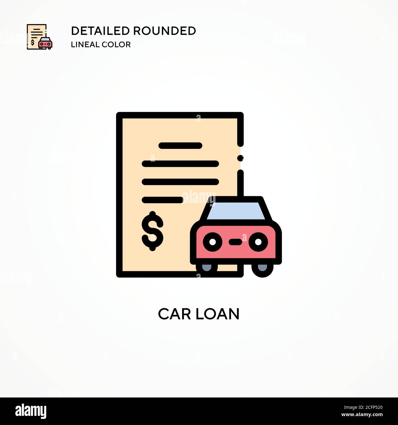 Car loan vector icon. Modern vector illustration concepts. Easy to edit ...