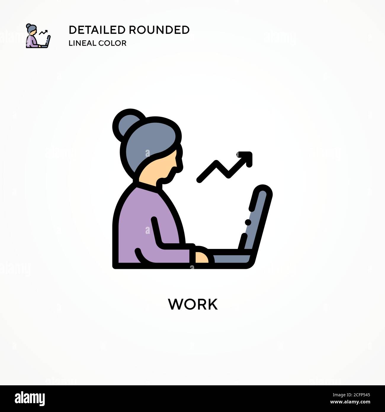Work vector icon. Modern vector illustration concepts. Easy to edit and ...