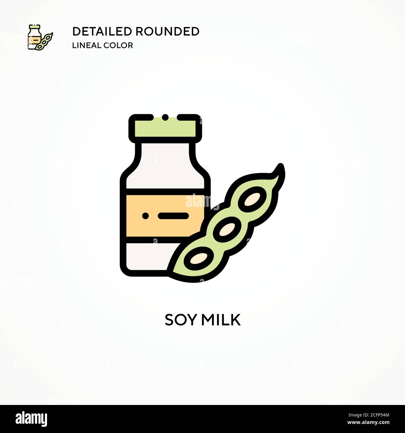 Soy milk vector icon. Modern vector illustration concepts. Easy to edit ...
