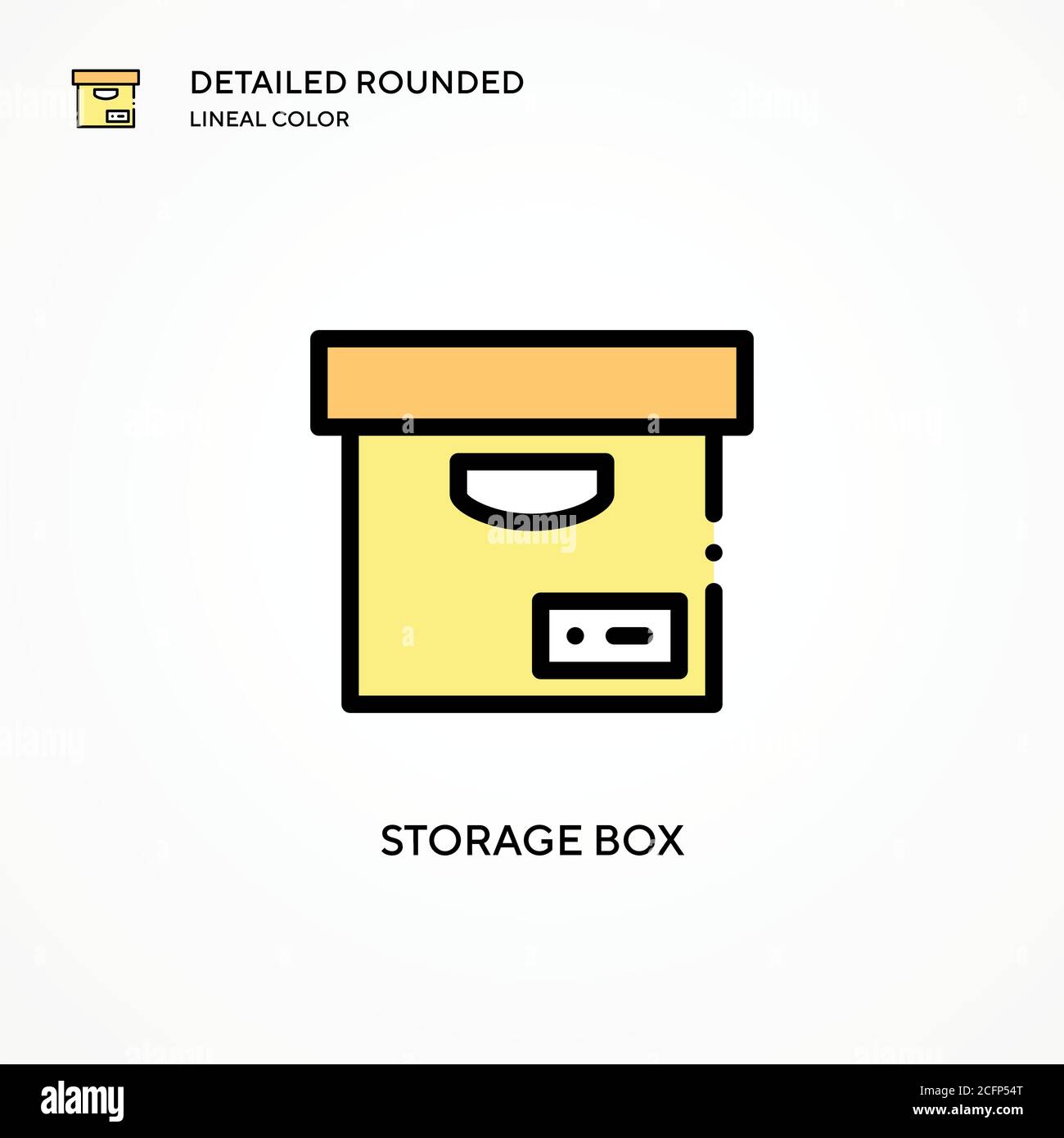 Storage box vector icon. Modern vector illustration concepts. Easy to ...