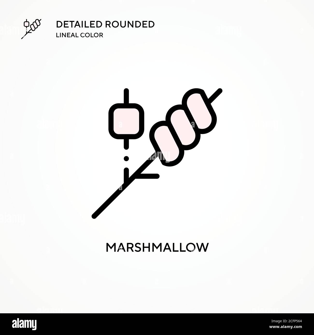 Marshmallow vector icon. Modern vector illustration concepts. Easy to ...