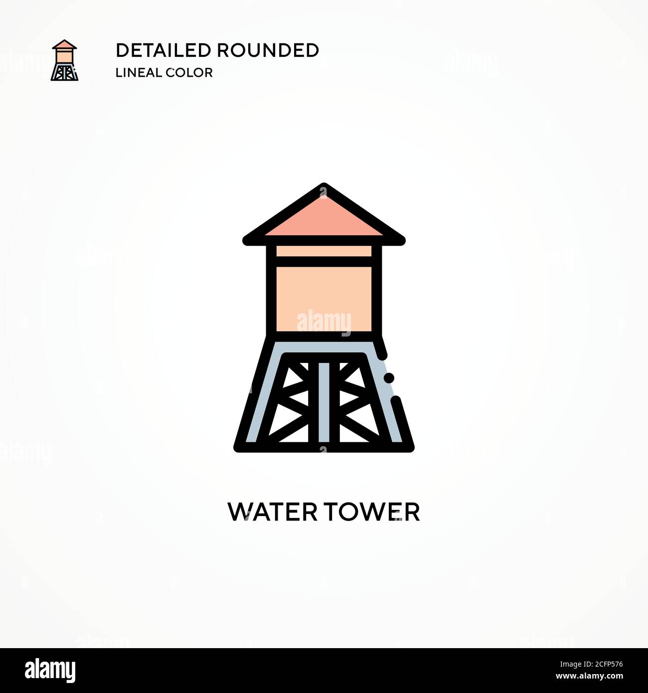 Water tower vector icon. Modern vector illustration concepts. Easy to ...