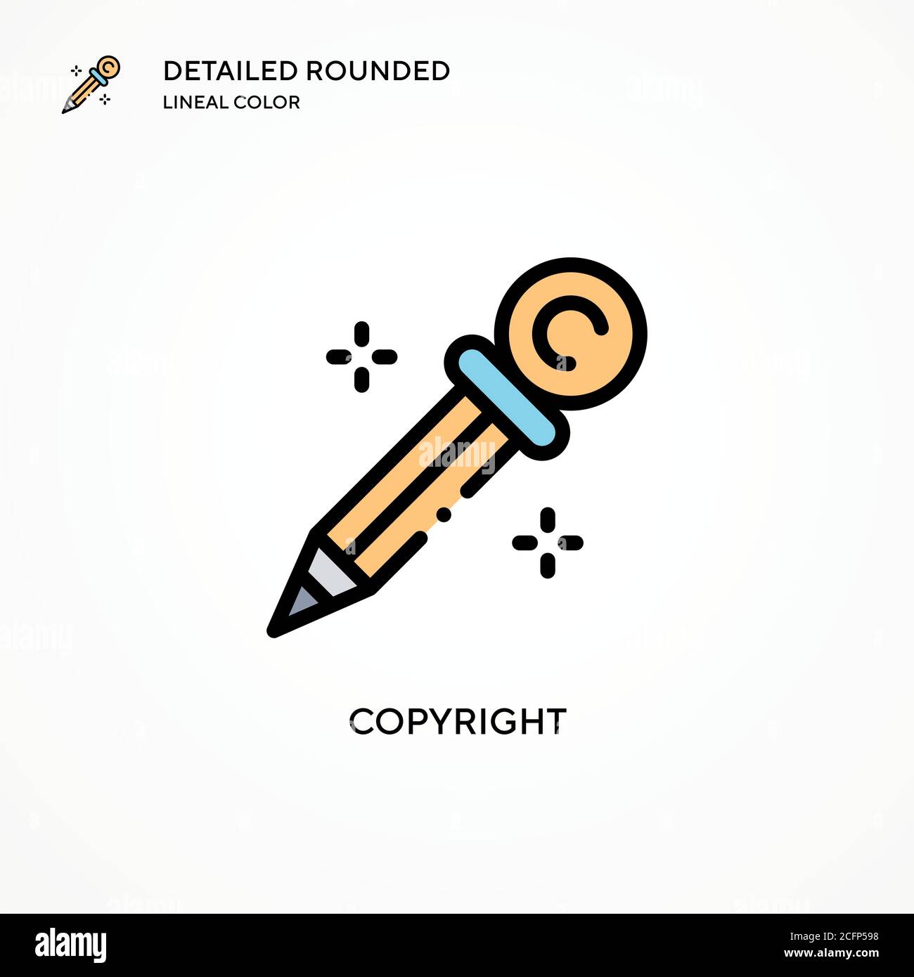 Copyright vector icon. Modern vector illustration concepts. Easy to ...