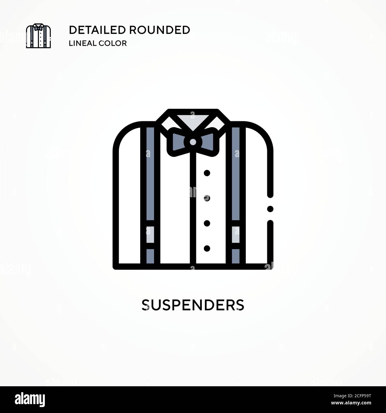 Suspenders vector icon. Modern vector illustration concepts. Easy to edit and customize Stock ...