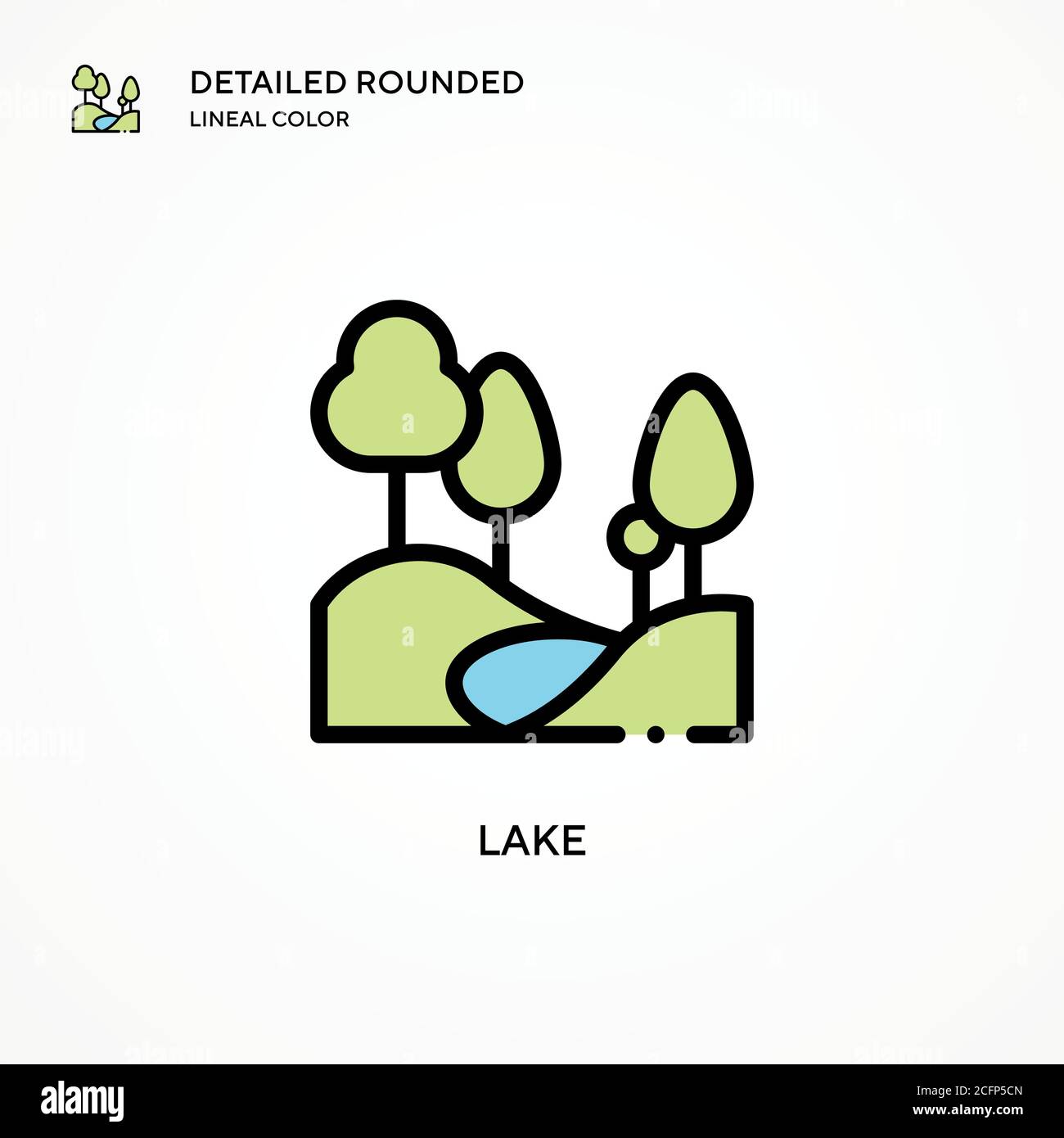 Lake vector icon. Modern vector illustration concepts. Easy to edit and ...