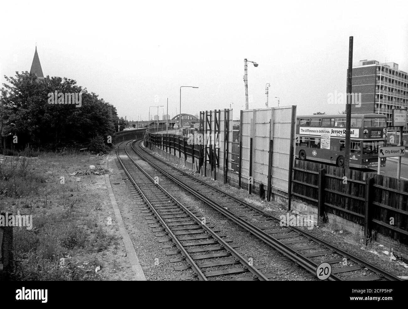 Looking west from the now closed Silvertown Station which was on the ...