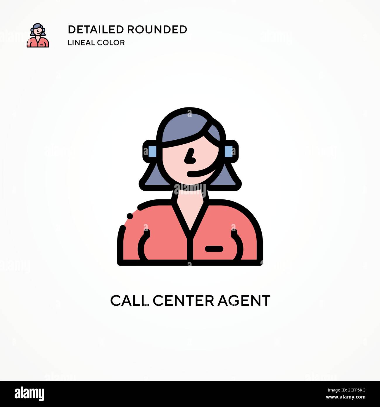 Call center agent vector icon. Modern vector illustration concepts ...