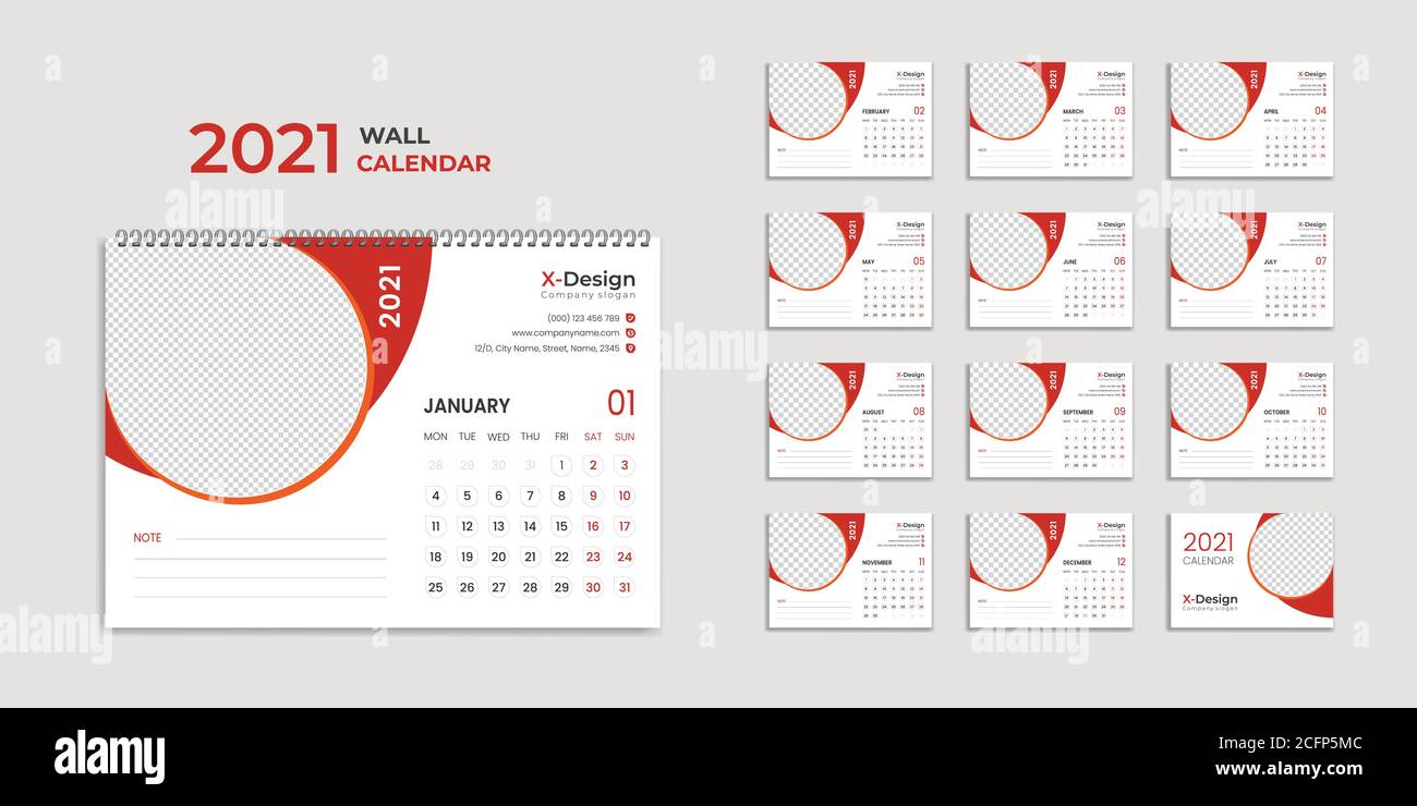 Desk Calendar 2021 Template, Calendar 2021 Stock Vector Image & Art - Alamy