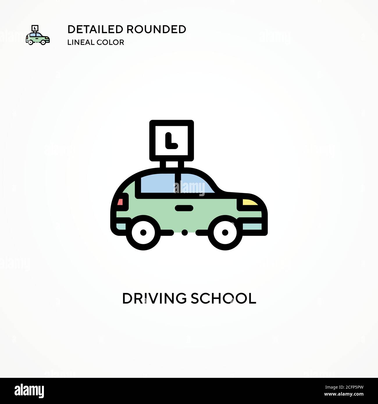 Driving school vector icon. Modern vector illustration concepts. Easy ...