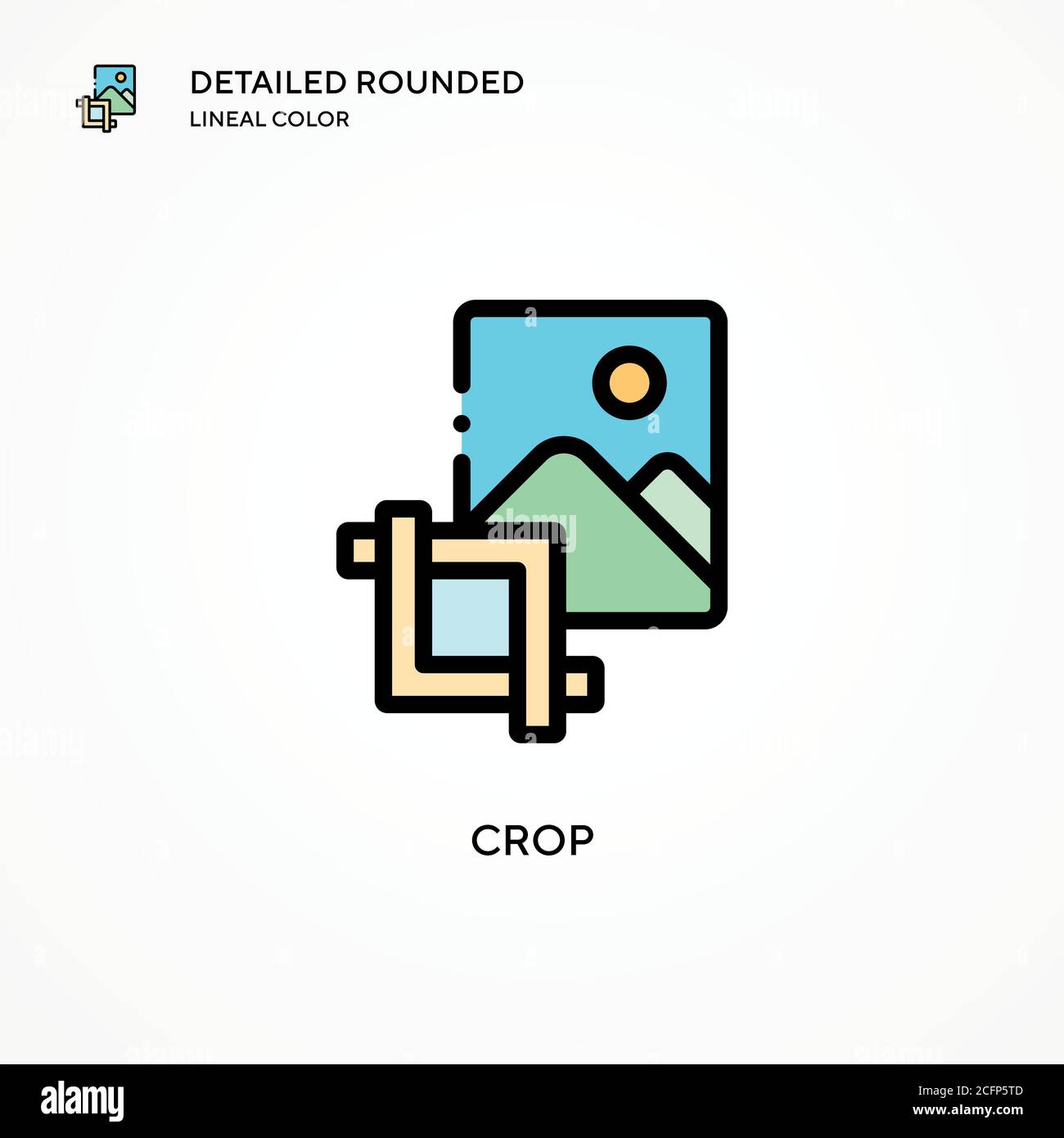 Crop vector icon. Modern vector illustration concepts. Easy to edit and ...