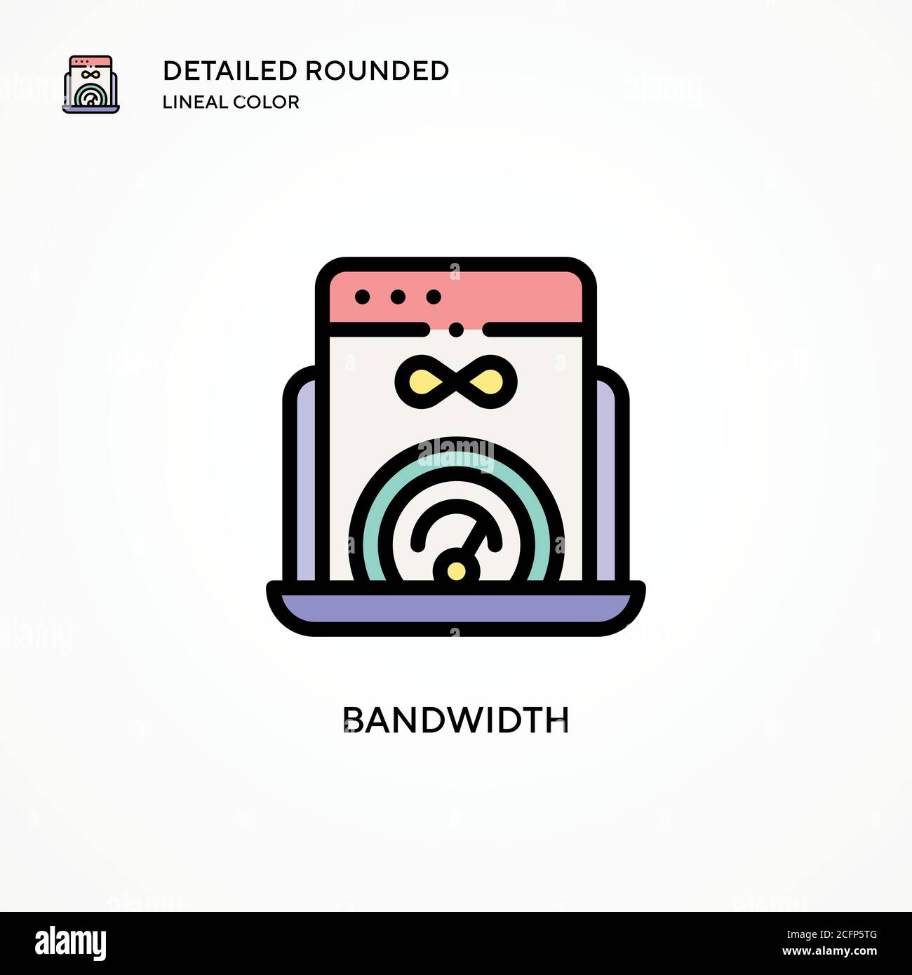 Bandwidth vector icon. Modern vector illustration concepts. Easy to ...
