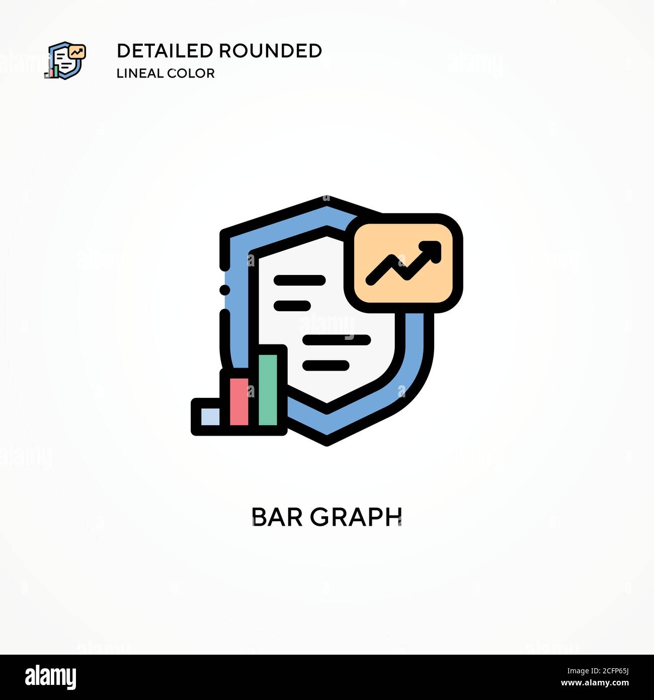 Bar graph vector icon. Modern vector illustration concepts. Easy to ...