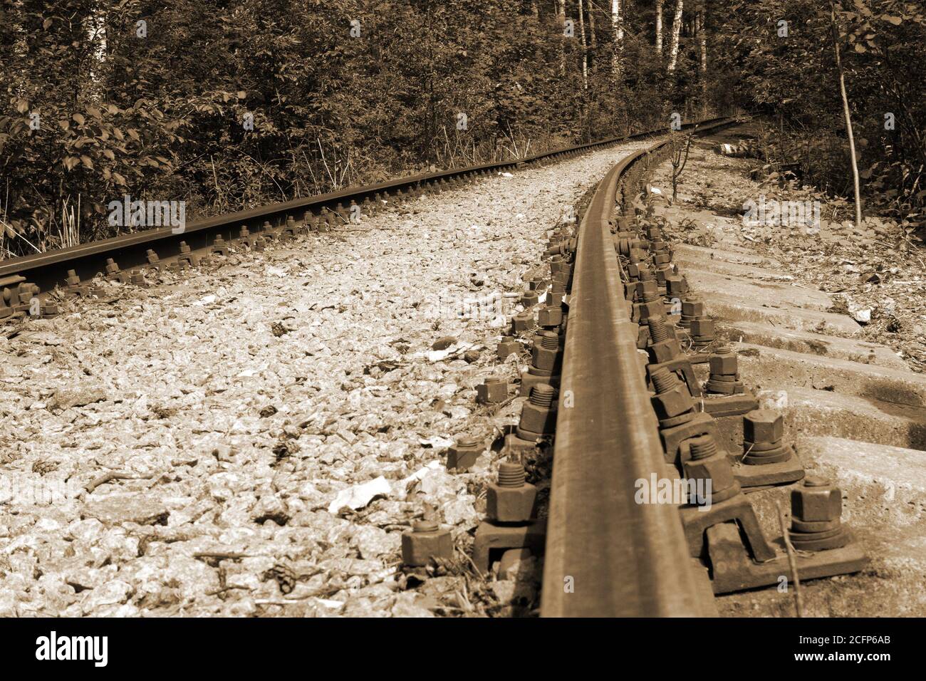 Rusty railroad rails hi-res stock photography and images - Alamy