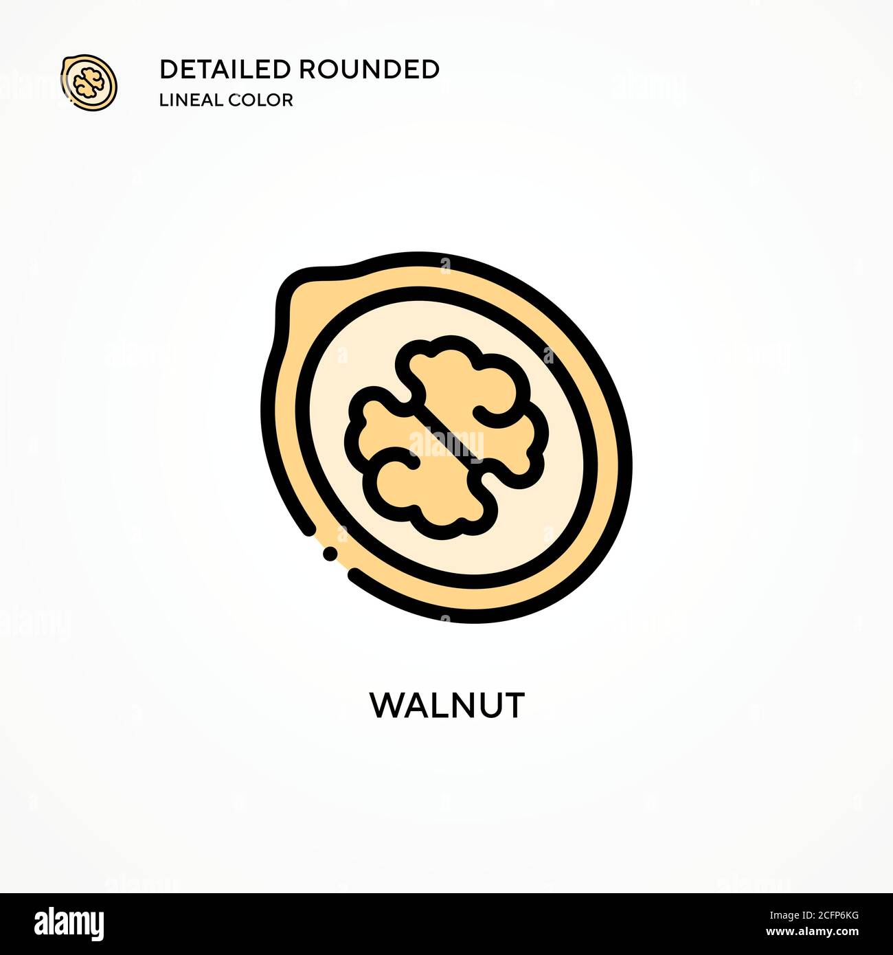 Walnut vector icon. Modern vector illustration concepts. Easy to edit ...
