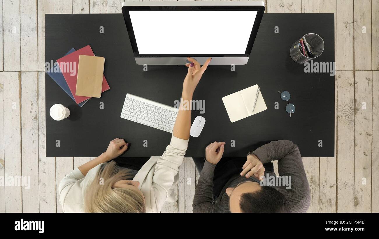 Business project team working together at meeting room at office. White ...