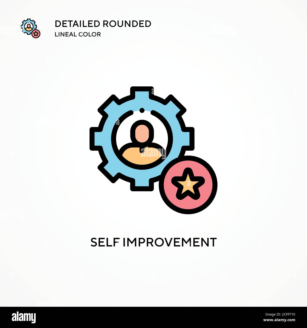 Self improvement vector icon. Modern vector illustration concepts. Easy ...
