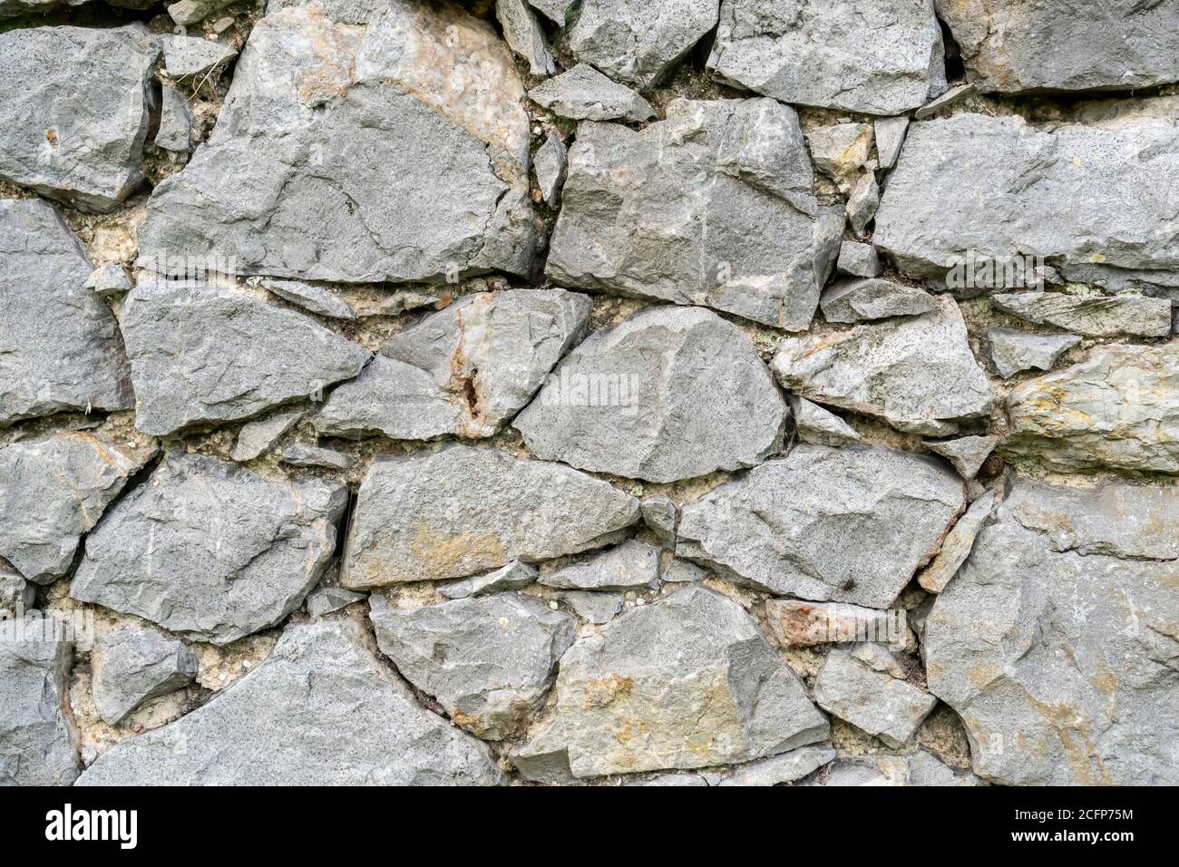 Rock wall background. Closeup. Copspace. Natural gray texture Stock ...