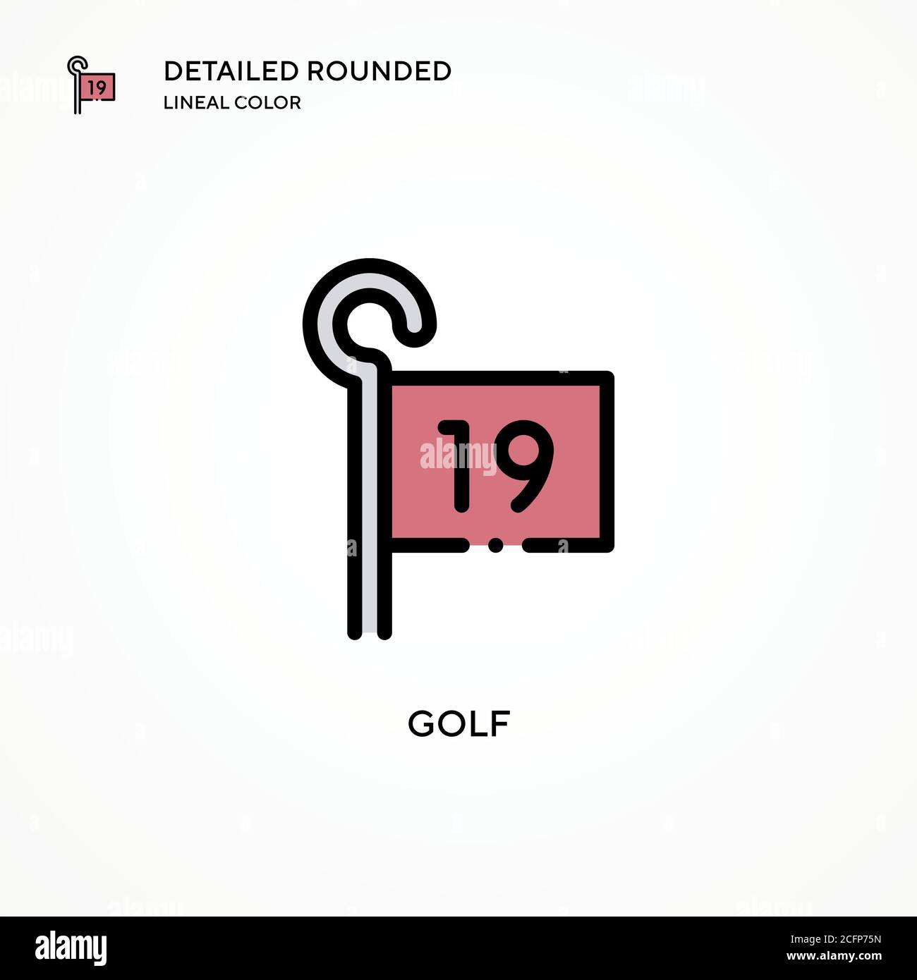 Golf vector icon. Modern vector illustration concepts. Easy to edit and ...