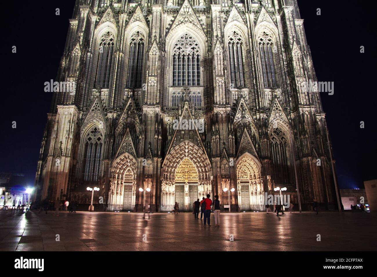 Ancient Cologne Cathedral at night in Germany Stock Photo - Alamy