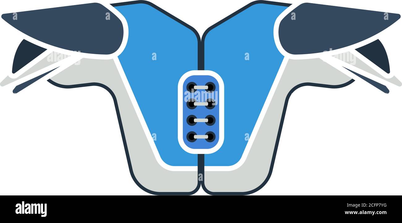 American Football Chest Protection Icon. Flat Color Design. Vector ...