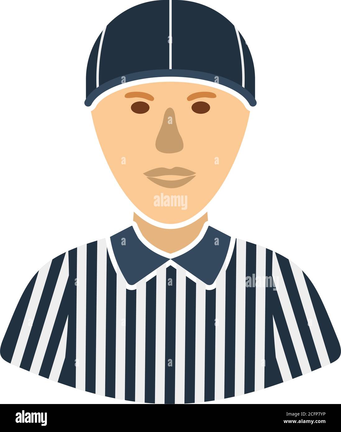 American Football Referee Icon. Flat Color Design. Vector Illustration ...