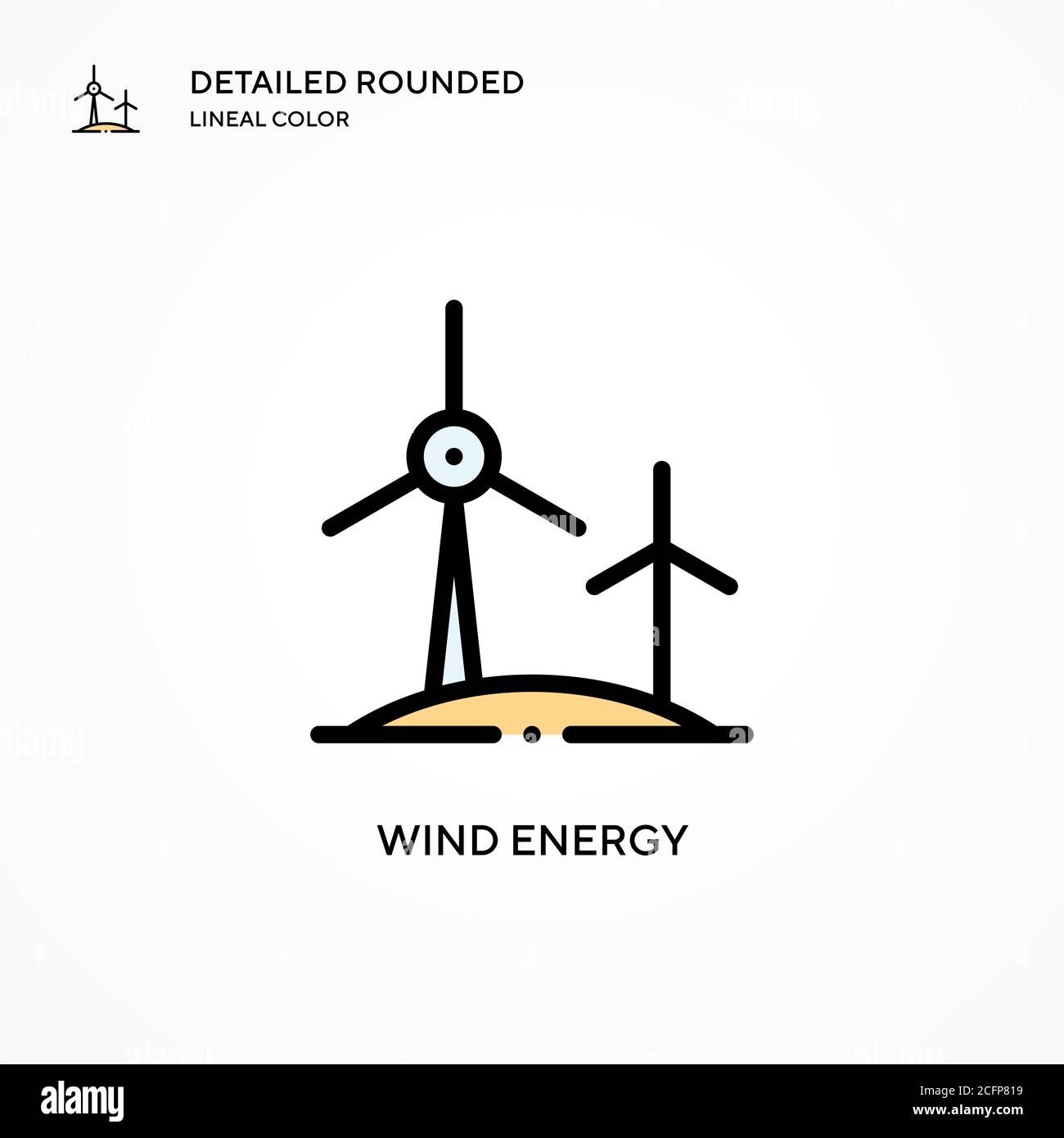 Wind energy vector icon. Modern vector illustration concepts. Easy to ...